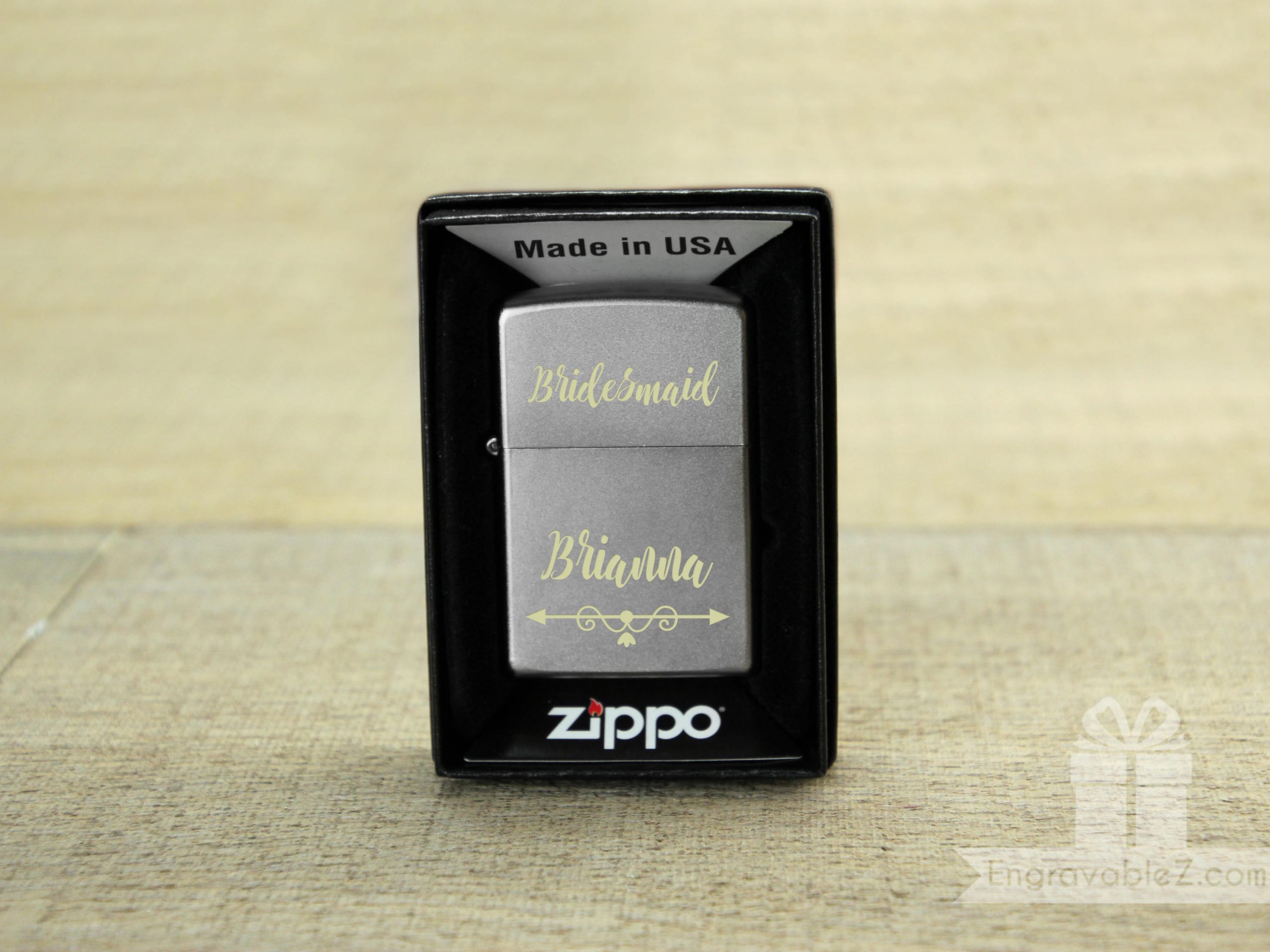 Silver Engraved Zippo Lighter - Tempe Trophy